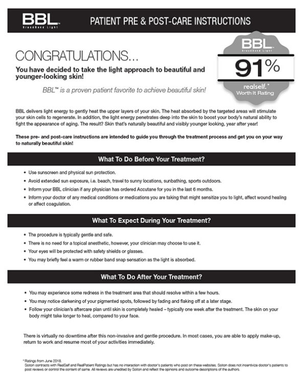 Post Care Instructions - Sciton