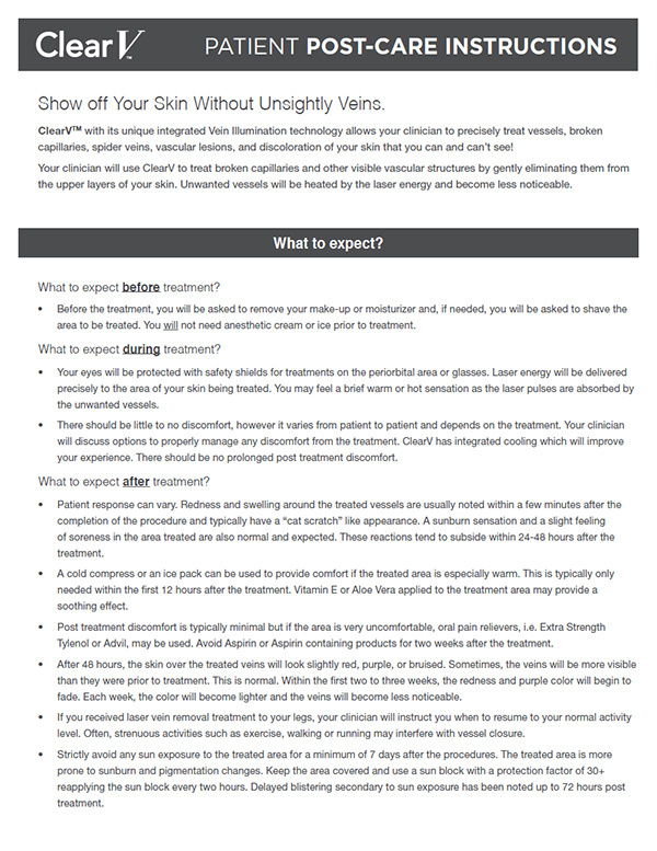 Post Care Instructions - Sciton