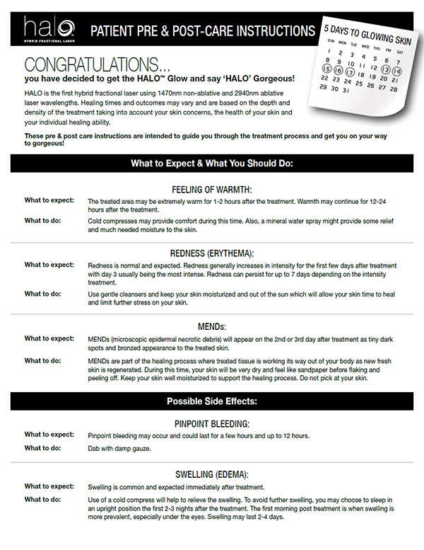 Post Care Instructions - Sciton